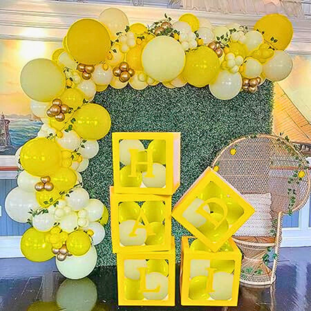Haldi Ceremony Balloon Box Decoration - WedMeVibes