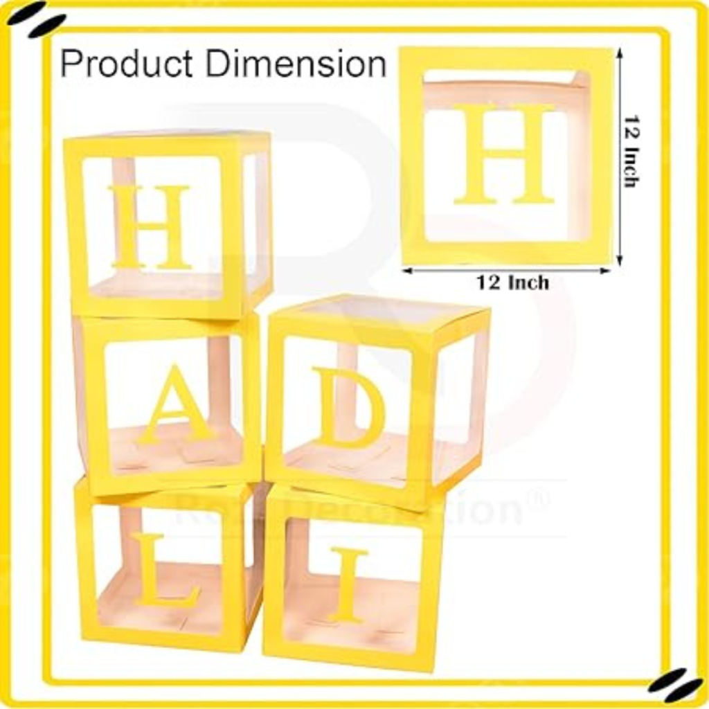 Haldi Ceremony Balloon Box Decoration - WedMeVibes